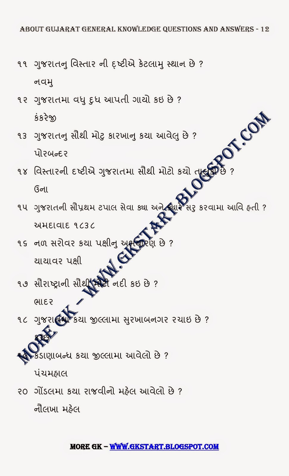 About Gujarat General Knowledge Questions And Answers 12 General about-gujarat-general-knowledge-questions-and-answers-12-general