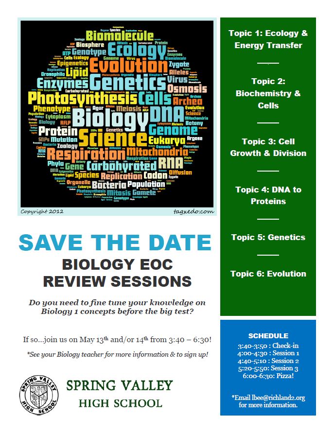 Viking Update: Biology EOC Review Sessions