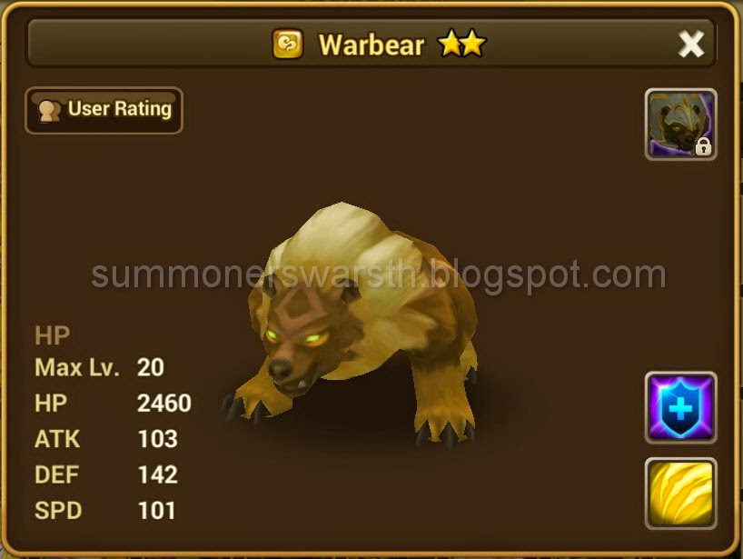 Warbear (Wind) | Summoners War