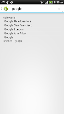 Android-er: Search address by name with Geocoder, with Search Dialog.