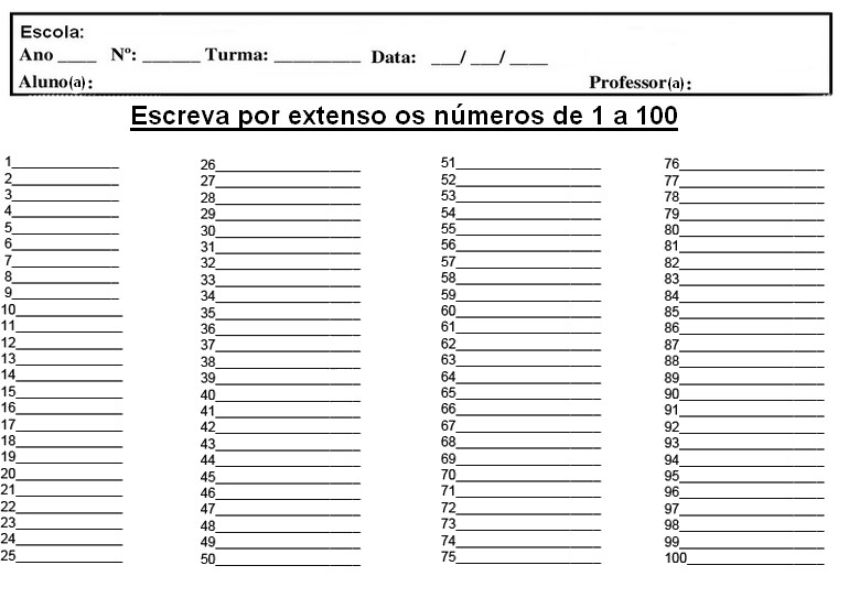 Pedagogia Século XXI: NÚMEROS PARA ESCREVER POR EXTENSO ATIVIDADES PARA ... Pedagogia Século XXI: NÚMEROS PARA ESCREVER POR EXTENSO ATIVIDADES PARA ...