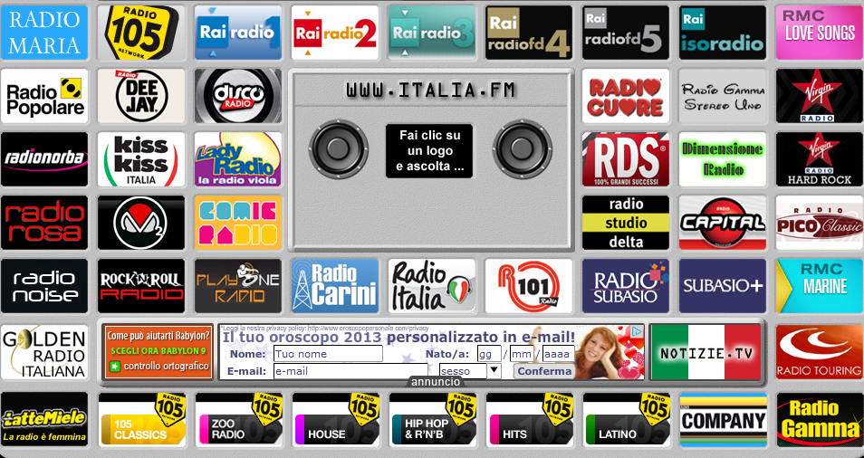 Italia fm : tutte le radio italiane a portata di click