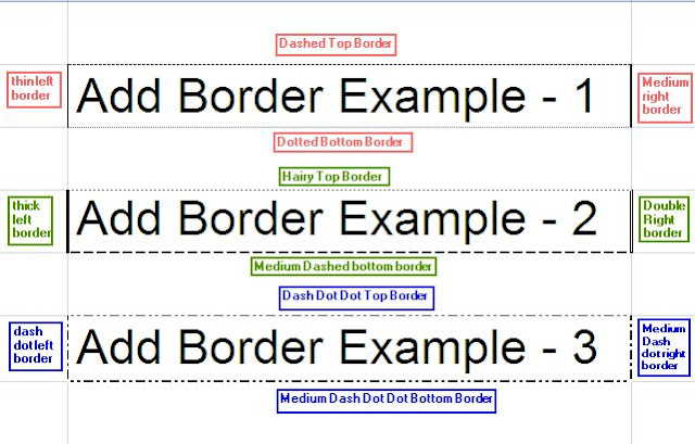 Add Border to Excel Cell - Java POI Example Program | ThinkTibits! Add Border to Excel Cell - Java POI Example Program | ThinkTibits!