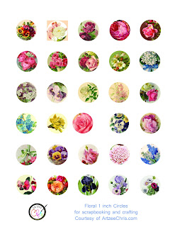 The Artzee Blog: One Inch Vintage Floral Circles for Scrapbooking and ...