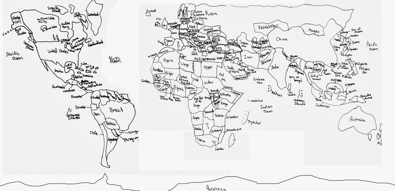Mental Map Of The World - United States Map