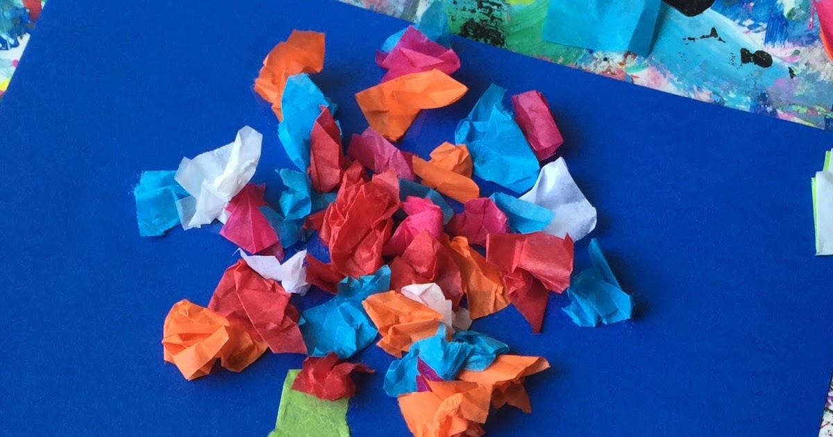 Mini Monets and Mommies: Kids' Tissue Paper Collage Made Easy with ...
