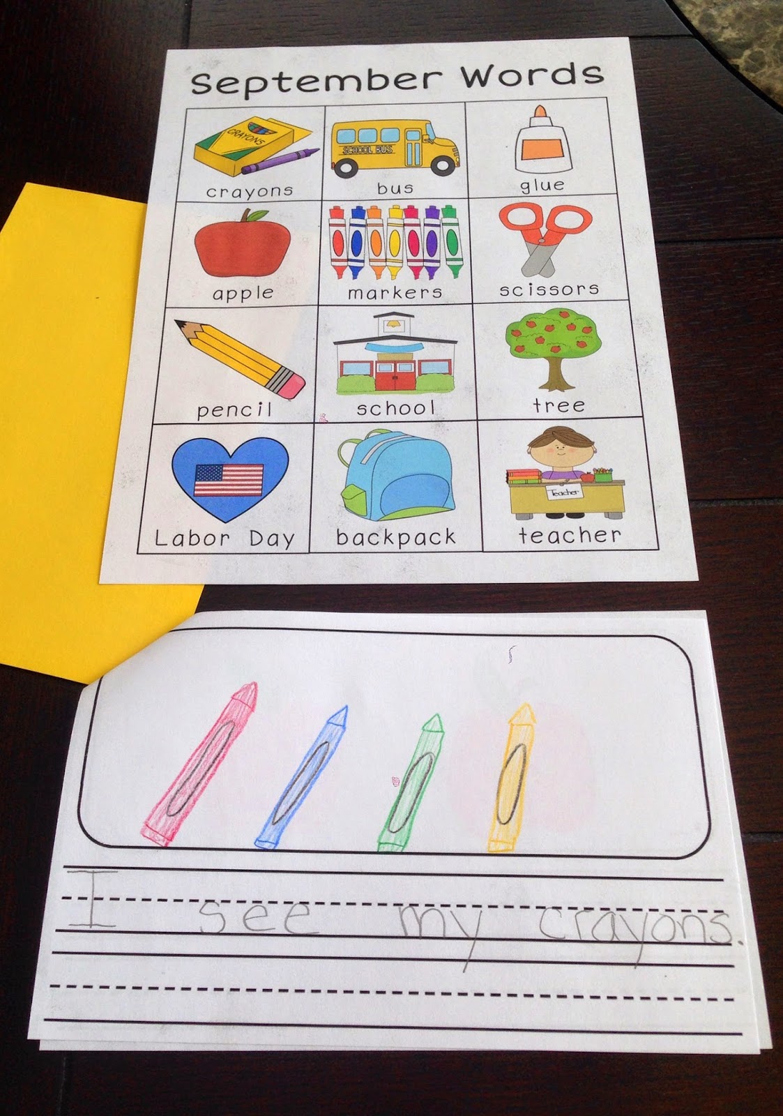 Monthly Vocabulary Words & Writing Books - A Spoonful of Learning