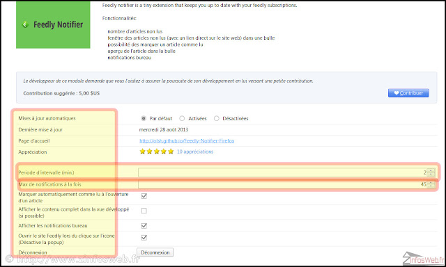 Feedly Notifier- des chiffres des infos et bien plus sur votre navigateur - ZinfosWeb