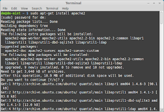 Cara Install Apache, PHP & MySQL Di Linux Mint 14 Menggunakan Command Line | DM31