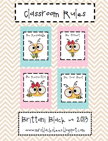 Classroom Rules~ Bee Themed | Mrs. Black's Bees