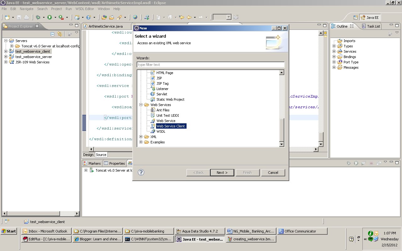 Learn and shine: Axis Webservice implemenation with Eclipse