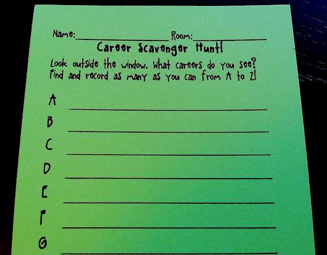 Career Scavenger Hunt (Free Printable!)