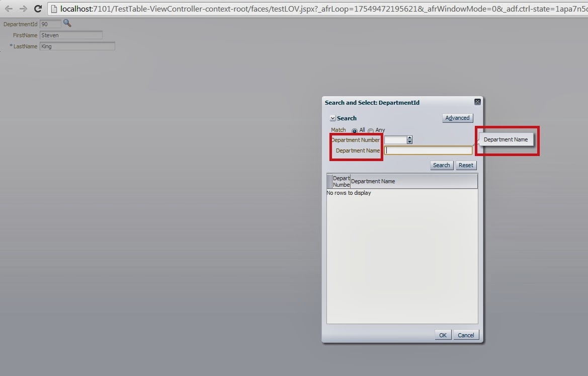 Overriding labels and Tooltip of input list of value programatically in ADF
