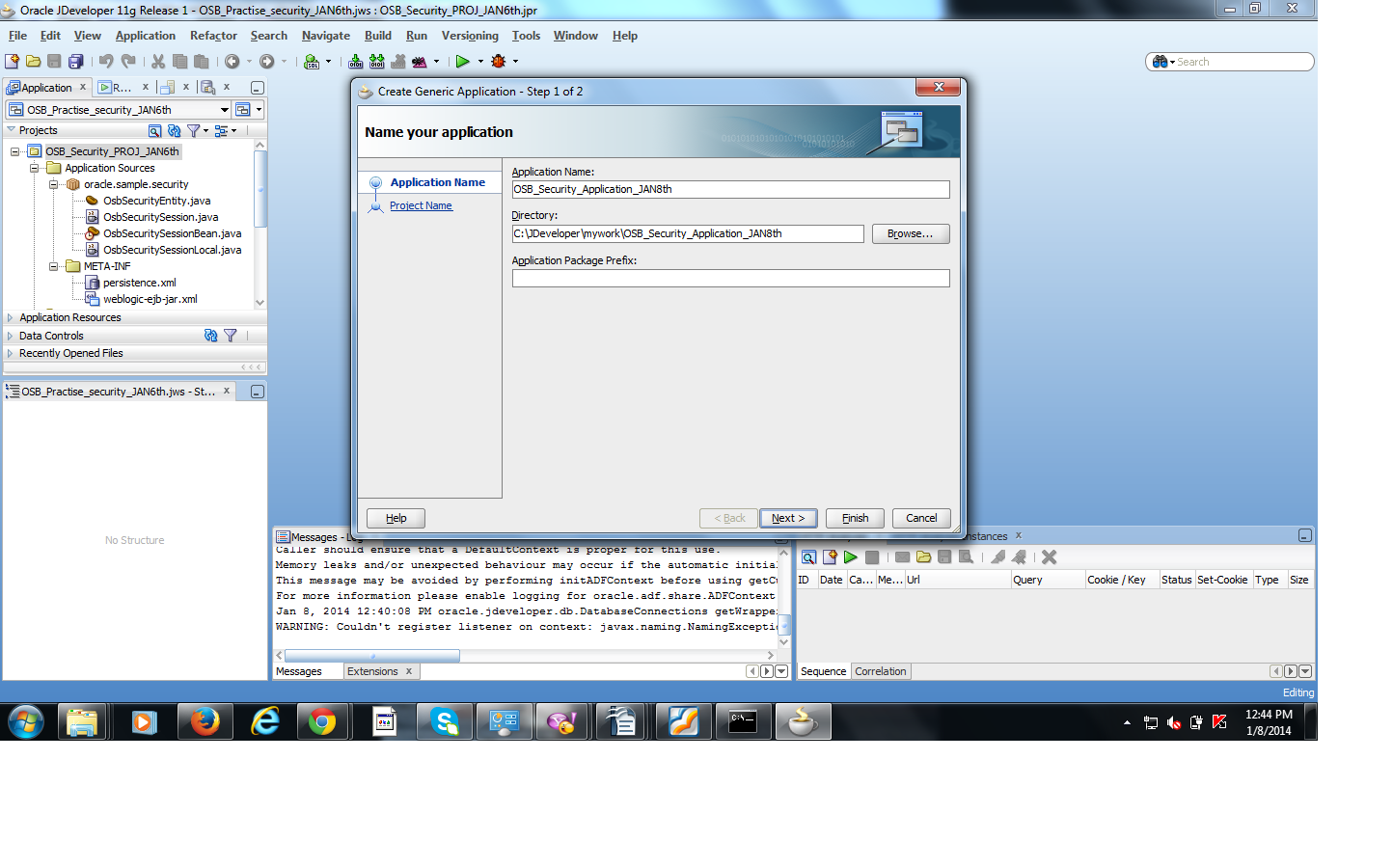 Lakshmi Mavillapalli 's Blog : Creating EJB webservice using JDEV