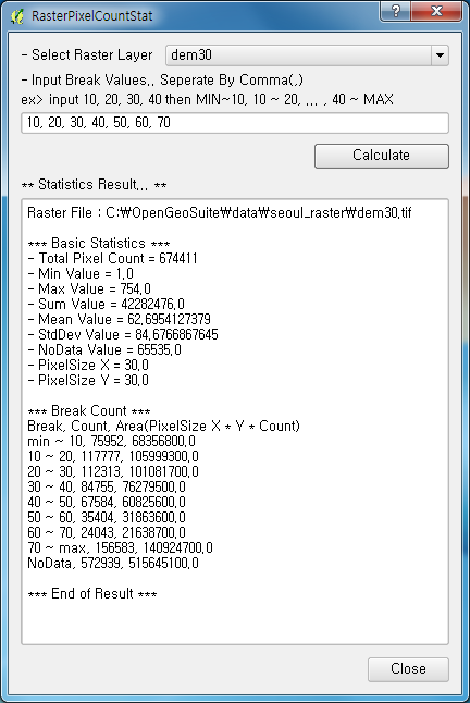 On Spatial: [QGIS] "Raster Pixel Count By ClassBreak" Plugin...