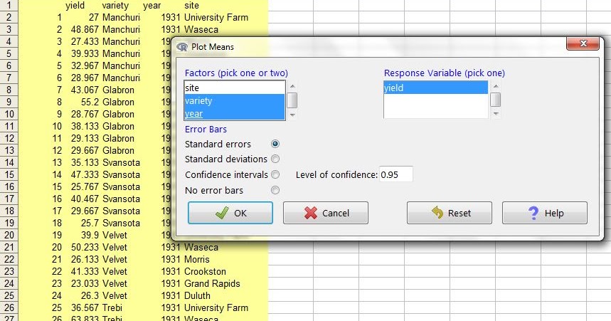 Advanced Graphs Using Excel : Mean Plot (line and error bar plot) in ... Advanced Graphs Using Excel : Mean Plot (line and error bar plot) in ...