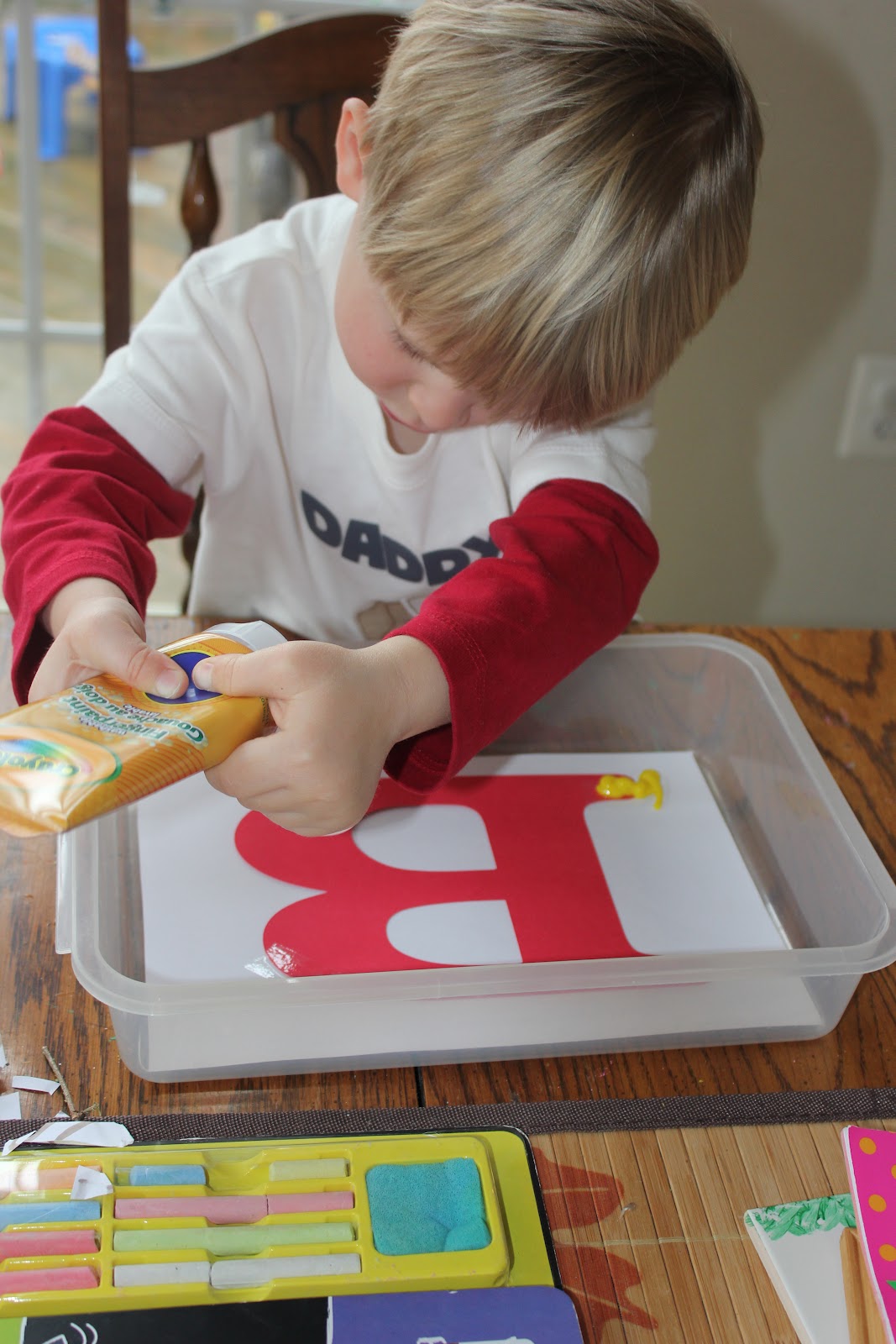 Momma's Fun World: Marble Alphabet painting Momma's Fun World: Marble Alphabet painting