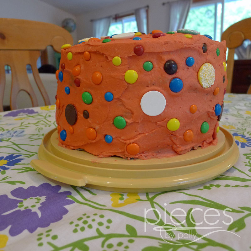 Pieces by Polly: Easy Polka Dot Cake