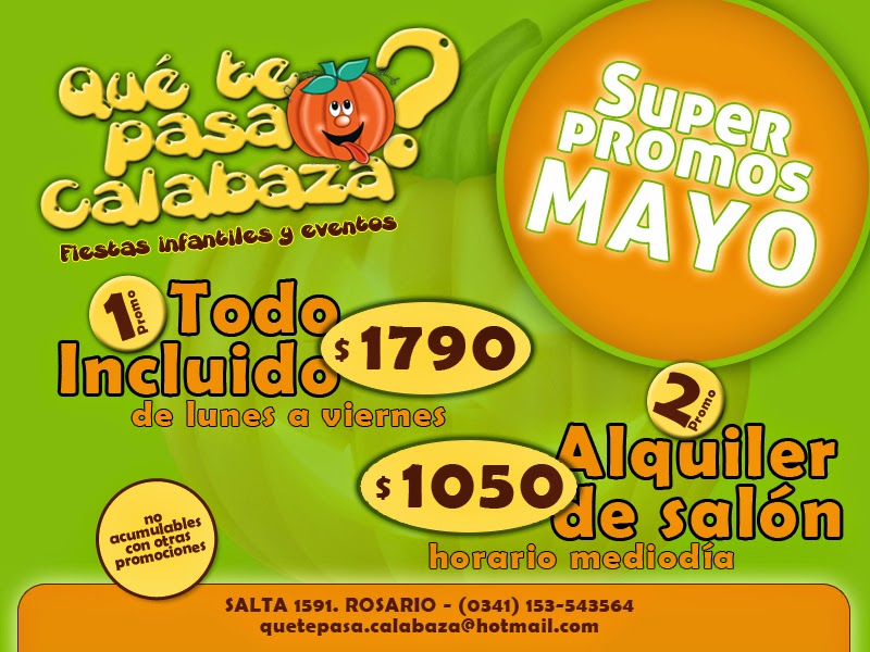 Que te Pasa Calabaza?: Promoción mayo 2014