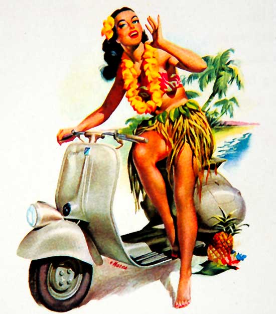 Motoblogn: 1950's Vespa Pin-Up Girls Motoblogn: 1950's Vespa Pin-Up Girls