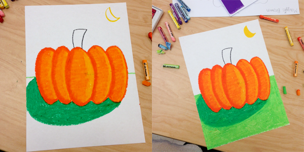 Artsy Blevs: Fall Pumpkin Art Lessons | Color Value and Secondary Colors