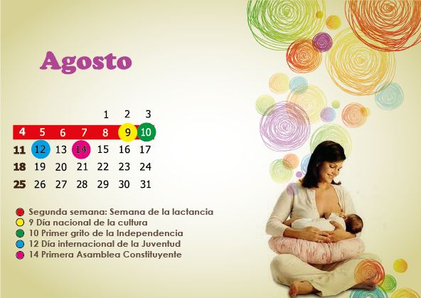 Fechas importantes en el calendario Escuela de Educación Especial: AGOSTO