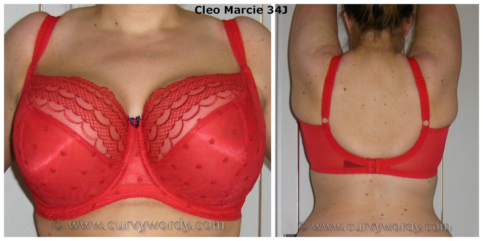 Panache Cleo Marcie Bra in Red 34J and 36J - Curvy Wordy