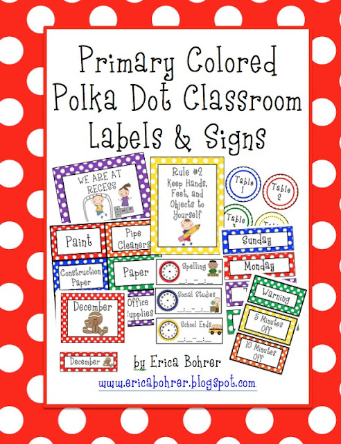 Bright Polka Dot Classroom Decor: Updates