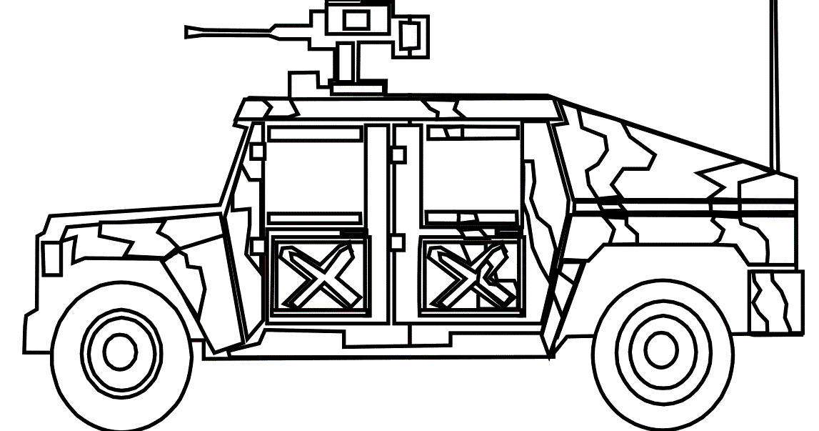Transportation Coloring Sheets: Military Vehicles Coloring Pages Images