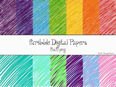 Scribble Digital Papers - Surfin' Through Second