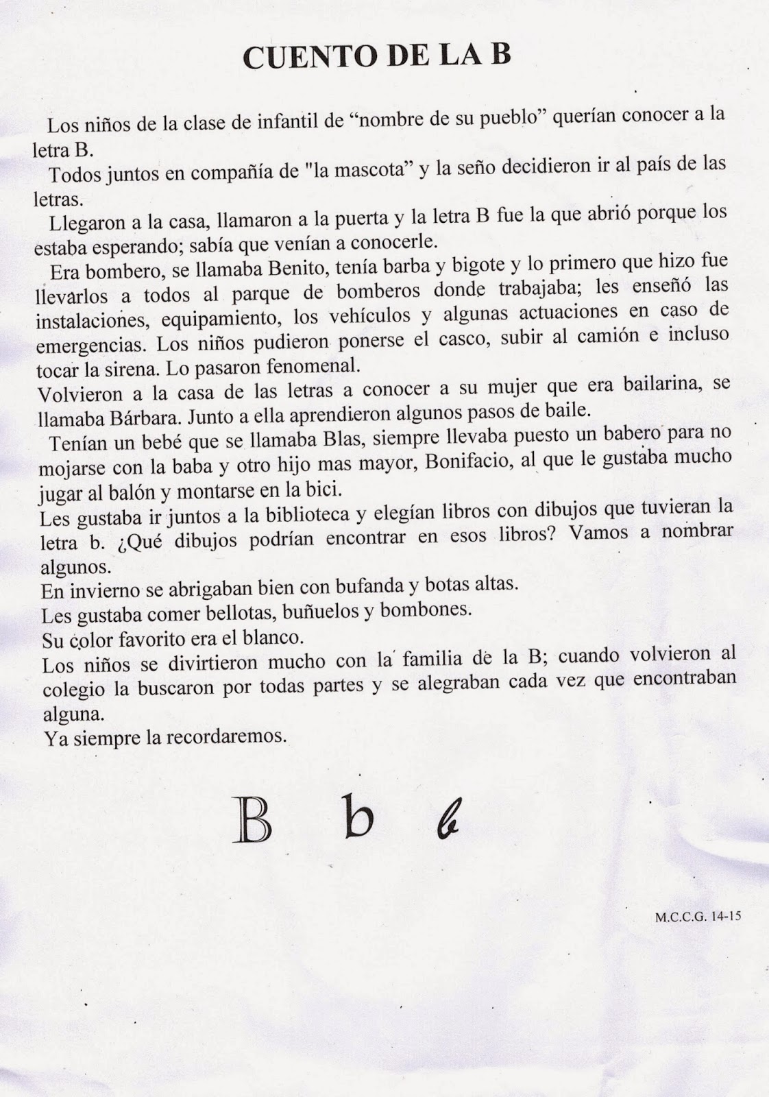 Mi blog de infantil 3 4 5: Cuentos inventados: B