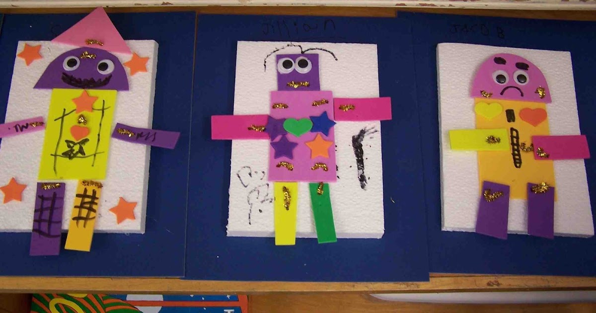 Create Art With Mrs. P!: Kindergarten 2D Shape Robots