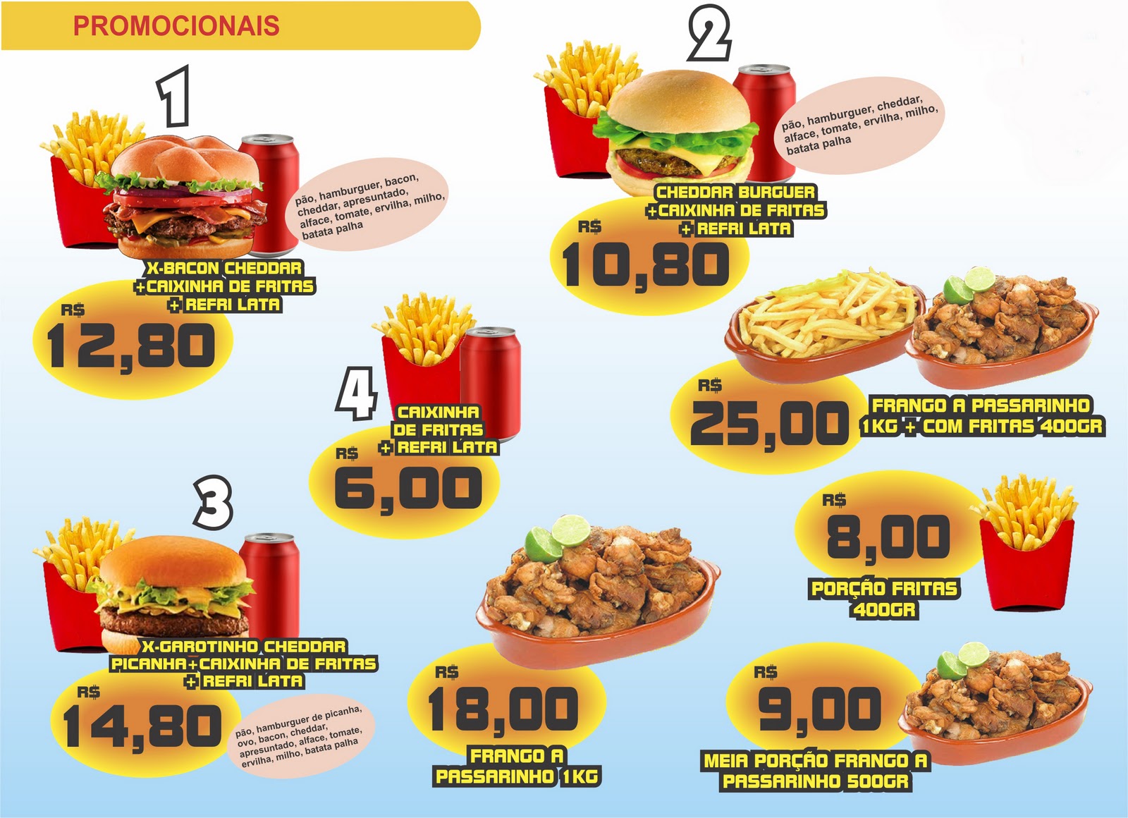 Lanches do Garotinho: COMBOS PROMOCIONAIS