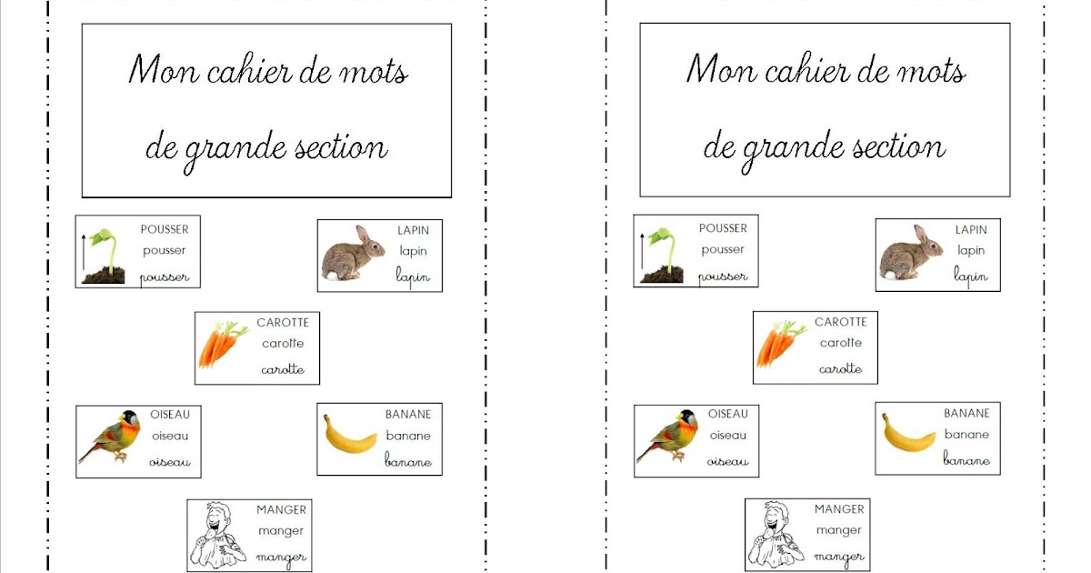 La maternelle de Laurène: Cahier de mots