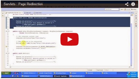 JAVA EE: Servlets : Page Redirection