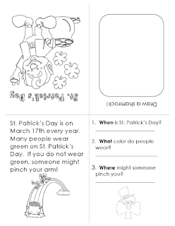 Ms. Lane's SLP Materials: Story Booklet: St. Patrick's Day
