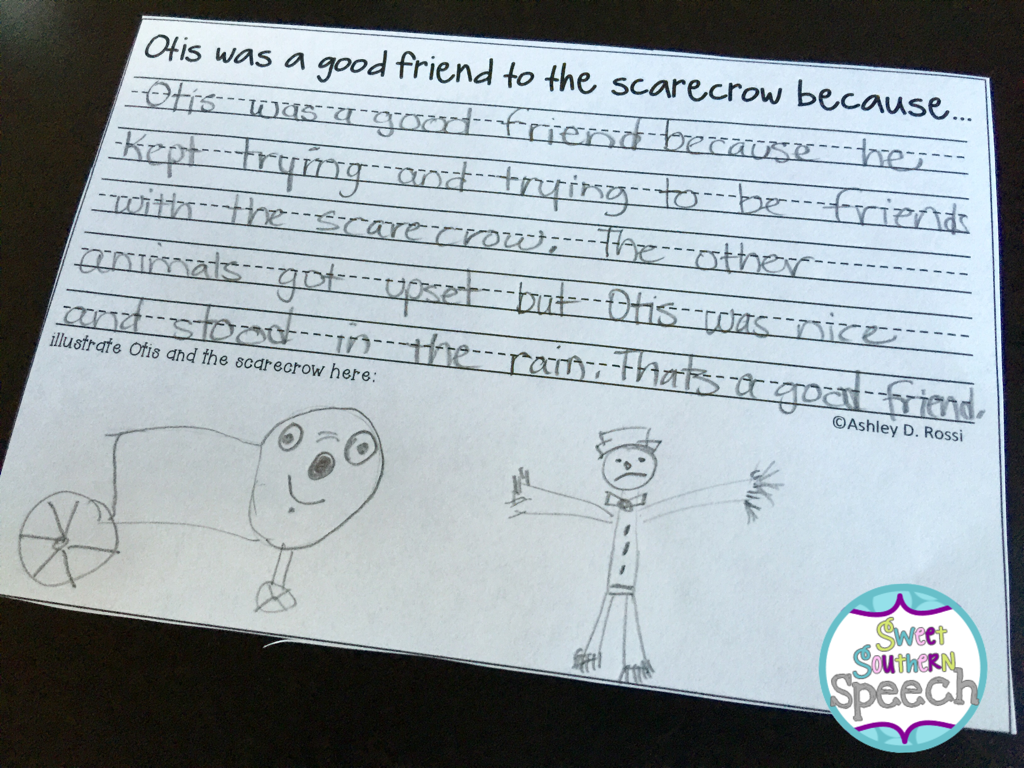 Fall Books in Speech Therapy: Otis and the Scarecrow FREEBIE included ...