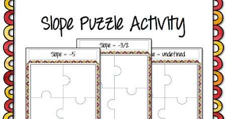 Math in Demand: Slope Puzzle Activity