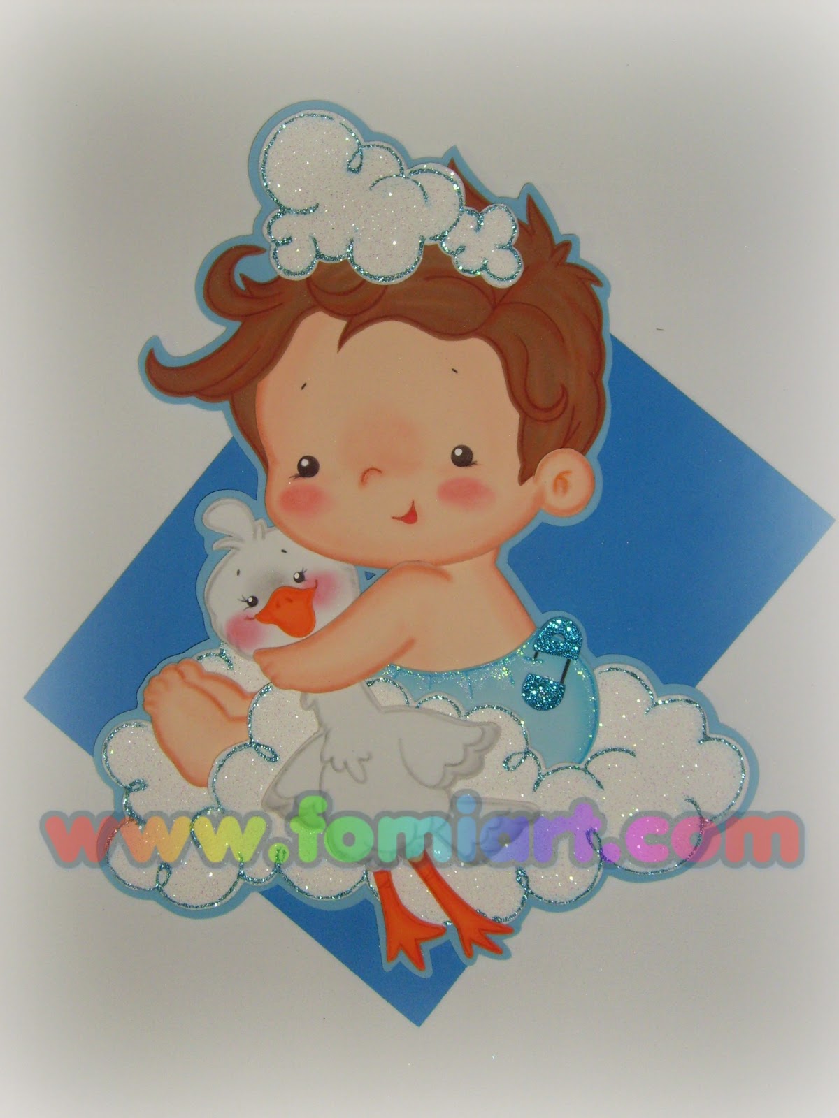 Cigueña para baby shower de niña de Precious Moments - Imagui