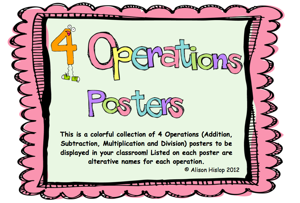 Operations Posters! - Mathful Learners