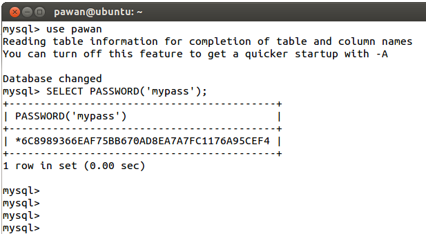 IT Practicals: Hashing in MySQL