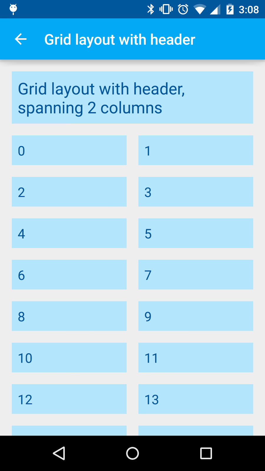 Square Island: RecyclerView: Grid with header Square Island: RecyclerView: Grid with header