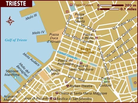 Mappa della Città di Provincia Regionale Italia: Mappa Regione Trieste