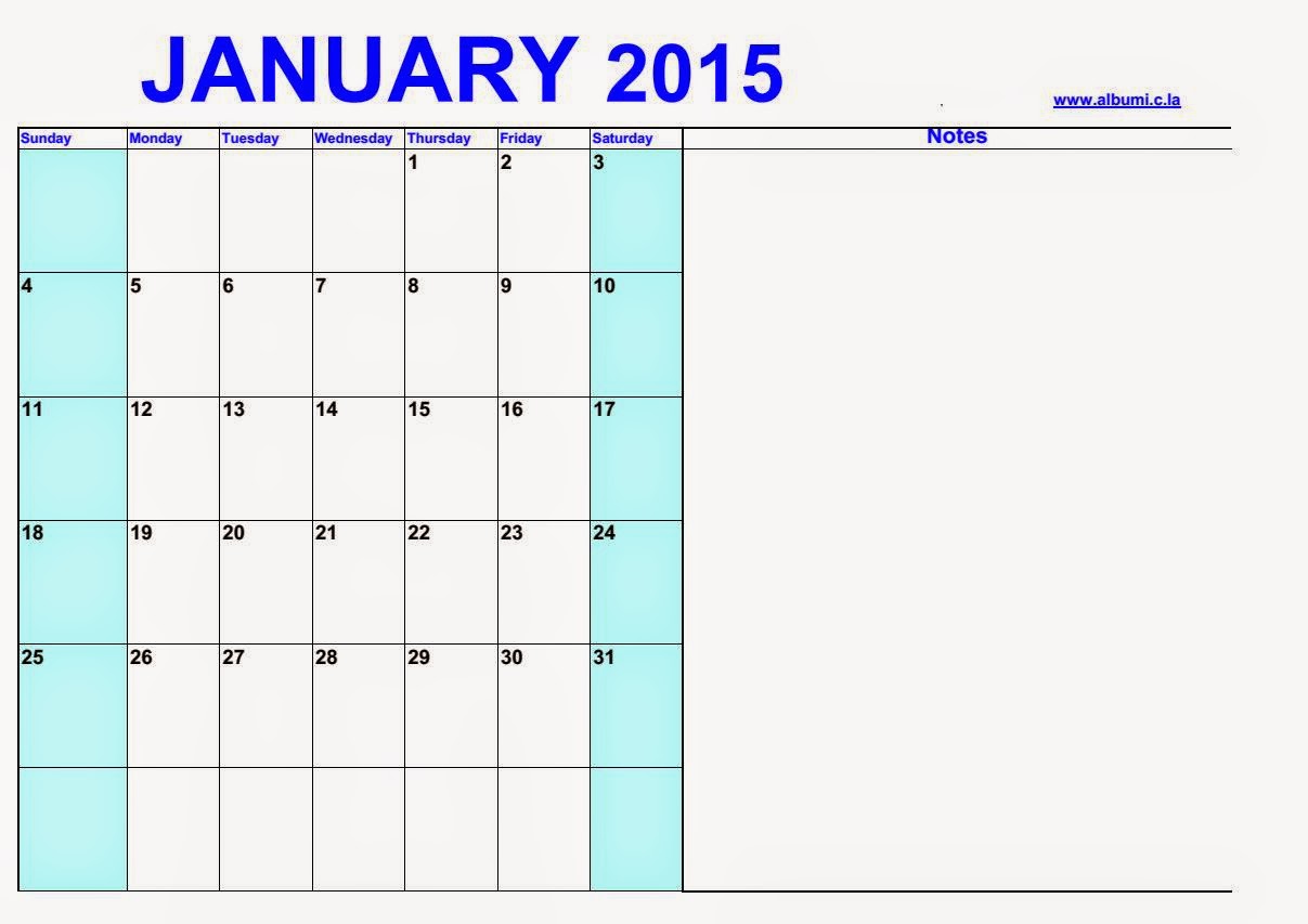 Free printable calendar Blank Calendar January 2015 | 2016 Blank ...