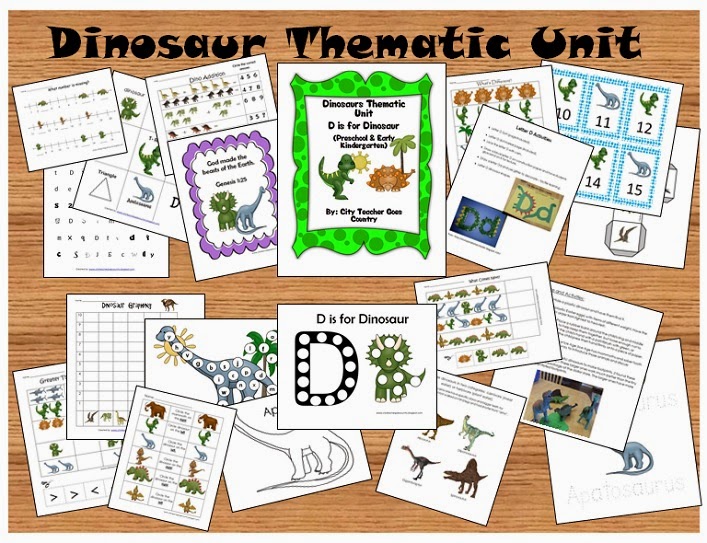 City Teacher Goes Country: Dinoasurs Thematic Unit