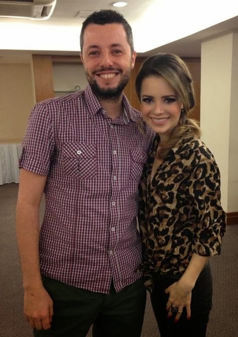 Sandy & Junior. Sandy Leah. Junior Lima.: Sandy e Marco Dutra se encontram com jornalistas