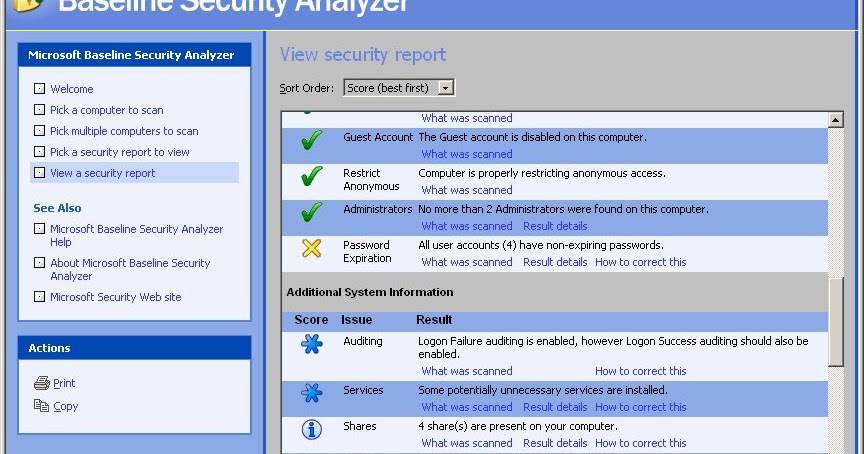 Microsoft Baseline Security Analyzer Scans Systems For Success