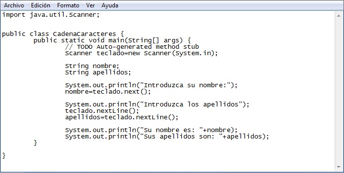 Programacion Orientada a Objetos: Cadena de Caracteres