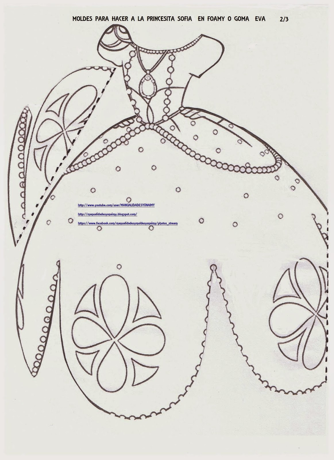 Moldes de princesas en fomi - Imagui