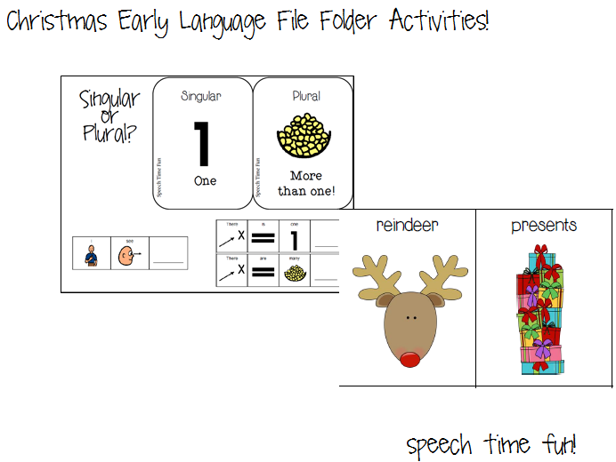 Christmas Early Language File Folder Activities! - Speech Time Fun ...